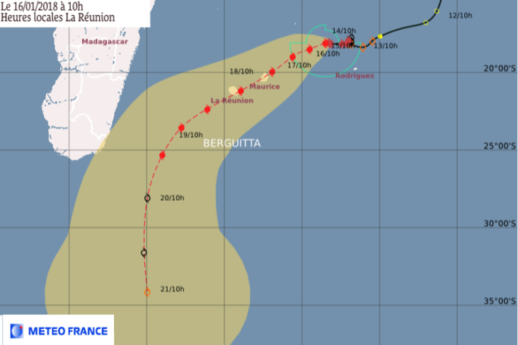 Berguitta se rapproche à 680km et passera probablement plutôt sur le ...